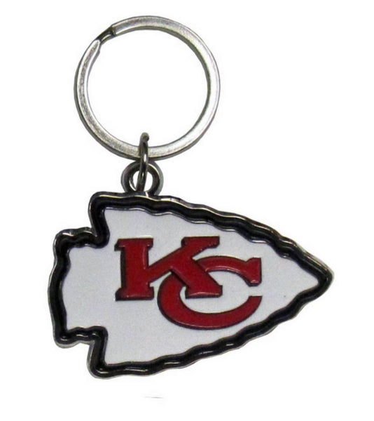 Kansas City Chiefs Chrome Logo Cut Keychain – Engine30Sports